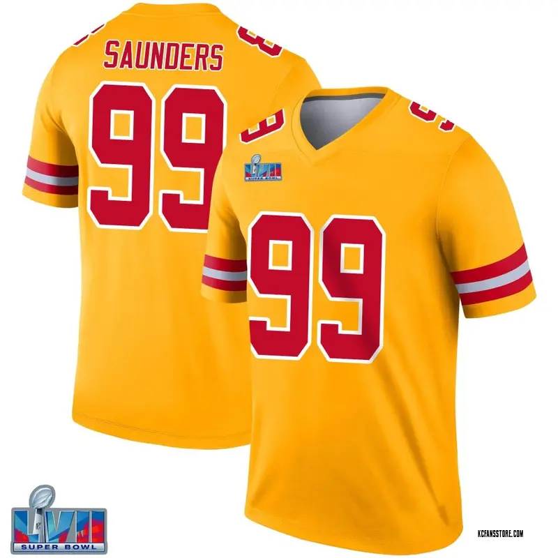 Youth Gold Legend Khalen Saunders Kansas City Inverted Super Bowl LVII ...